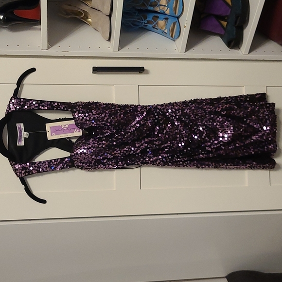 Hailey Logan | Dresses | Purple Sequence Dress Hailey Logan By Adrianna Papell | Poshmark
